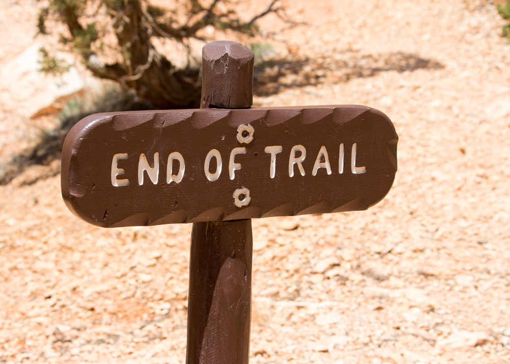 end-of-trail-sign - The things we like